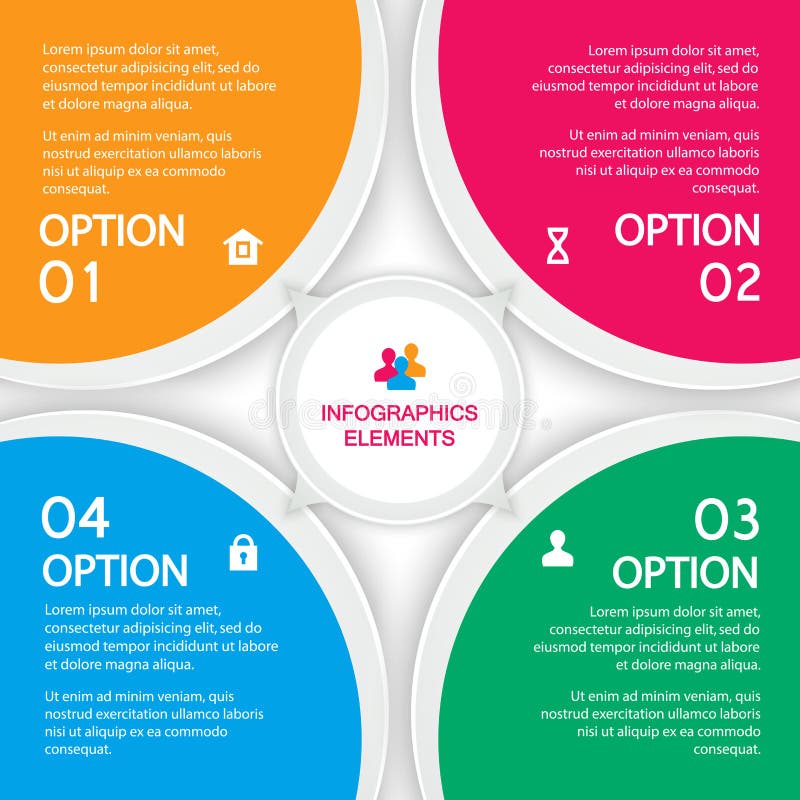 Abstract Elements of Infographics, Four Options Stock Vector ...