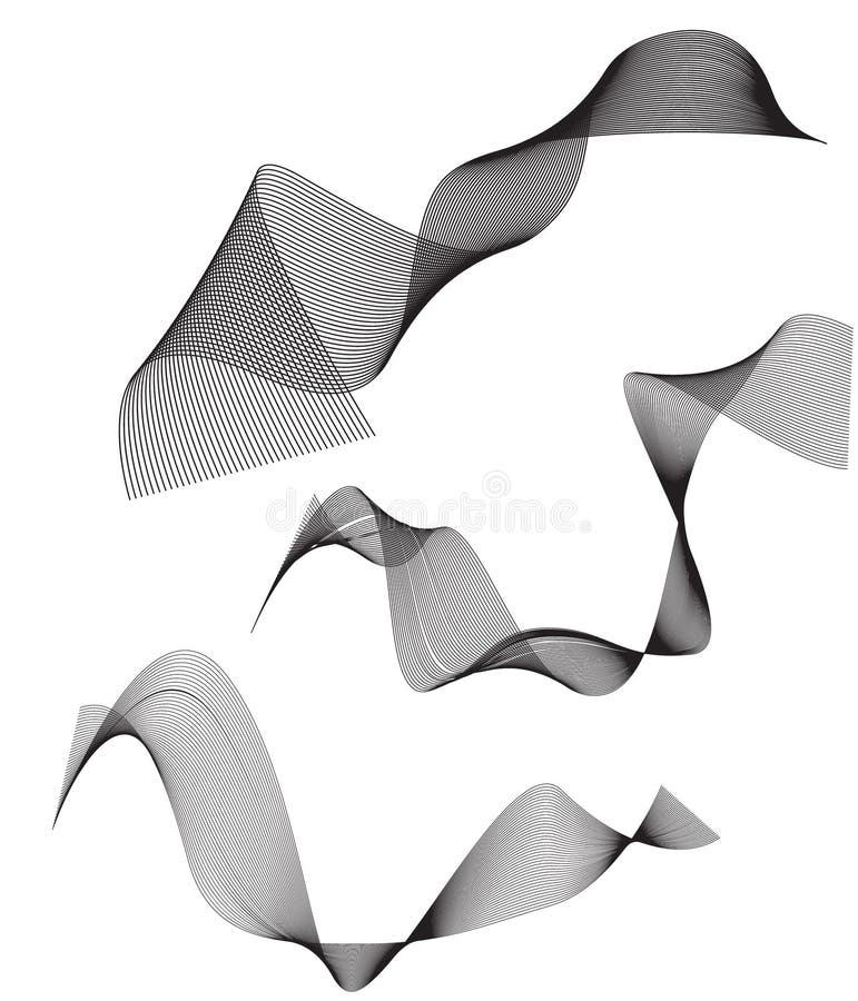 Abstract Elements with Undulating Stock Vector - Illustration of ...