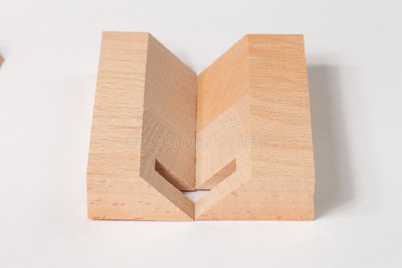 The Abstract Elements Wooden Blocks, Decorative Cut in Tree, Close-up ...