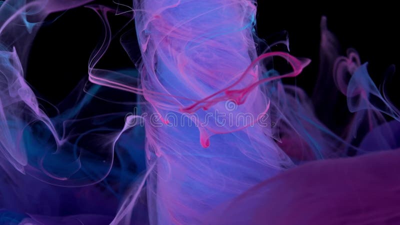 Abstract Elixir: Red and Blue Paint Drops Dancing in Water - Creating ...