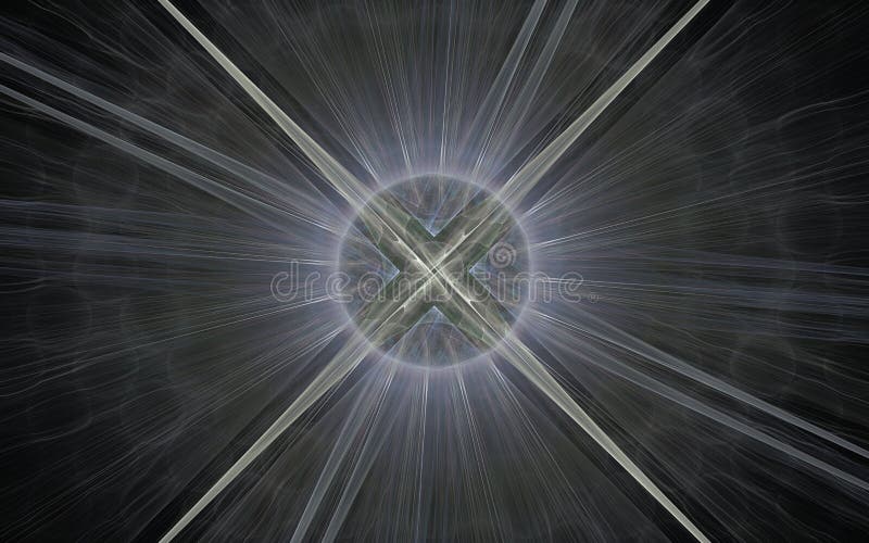 Abstract Emblem in the Form of a Circle with a Four-pointed Stock ...