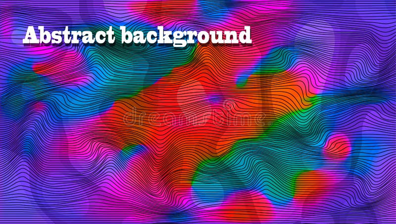 Abstract Embossed Background of Bright Colors with Lines Stock Vector ...