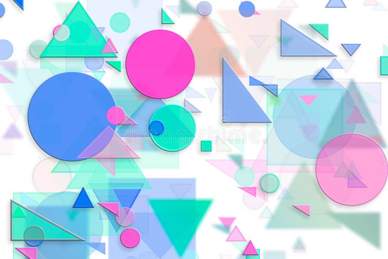 Abstract Embossed And Random Circle Square Backdrop Illustration