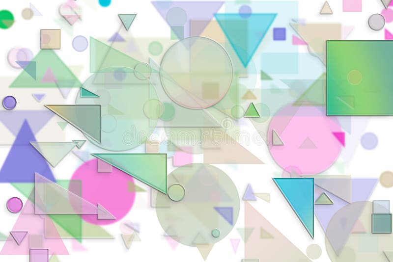 Abstract Embossed And Random Circle Square Modern Creative Color