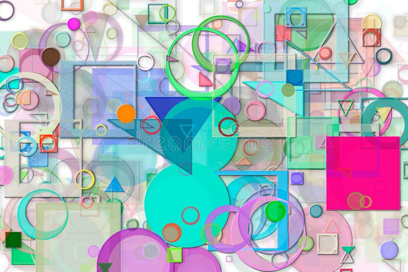 Abstract Embossed & Random Circle, Square & Rectangle Shape. Details ...