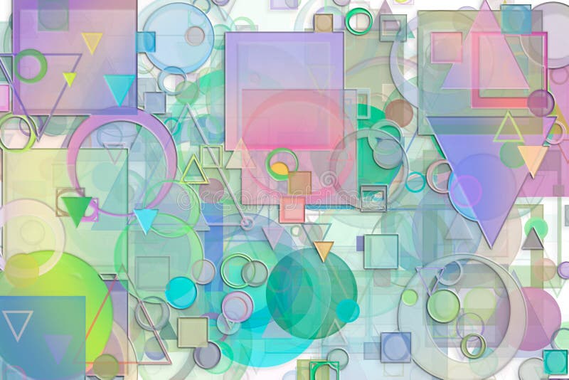 Abstract Embossed & Random Circle, Square & Rectangle Shape. Style ...