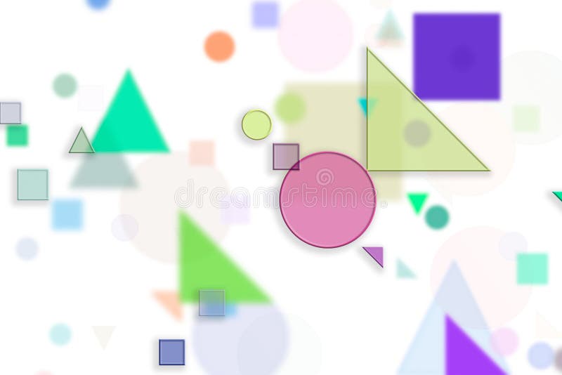 Abstract Embossed & Random Circle, Square & Rectangle Shape. Template ...