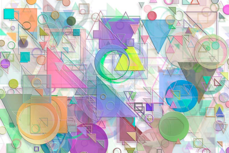 Abstract Embossed And Random Circle Square Triangle Creative Paper