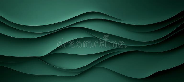 Abstract Emerald Green Background, Deep Forest Green Wave Patterns ...