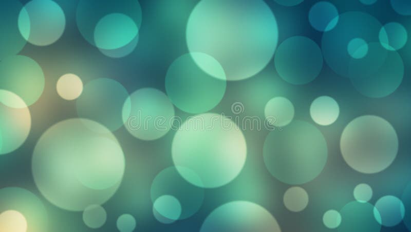 Abstract Emerald Green and Blue Background with Circle Bokeh. Light ...