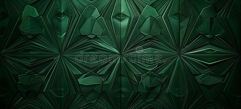 Abstract Emerald Green Geometric Pattern Stock Illustration ...
