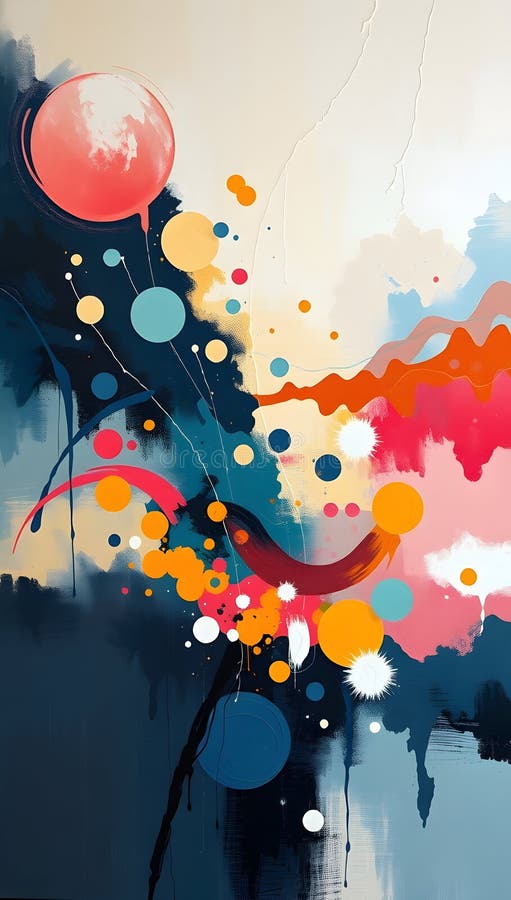 Abstract Emotional Mirage with Color Fields and Depth. Stock ...