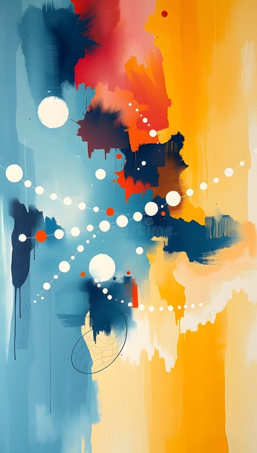 Abstract Emotional Mirage with Color Fields and Depth. Stock ...