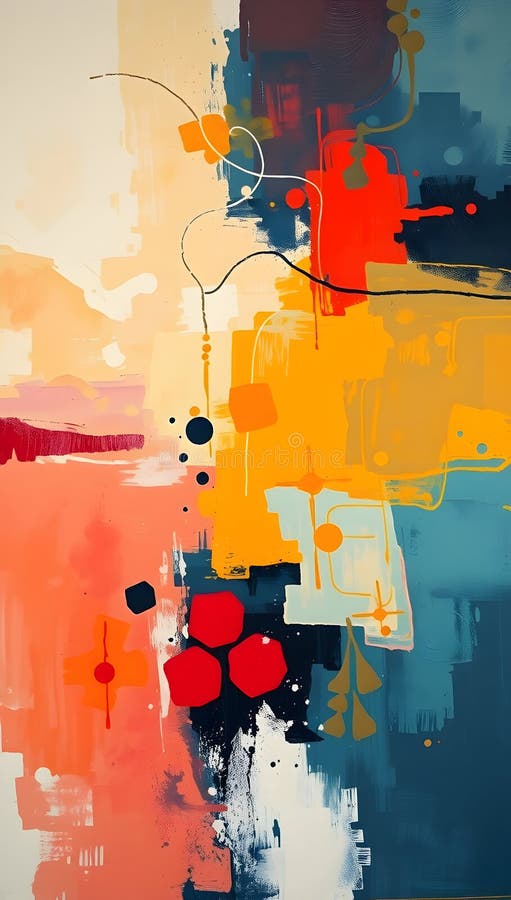 Abstract Emotional Mirage with Color Fields and Depth. Stock ...