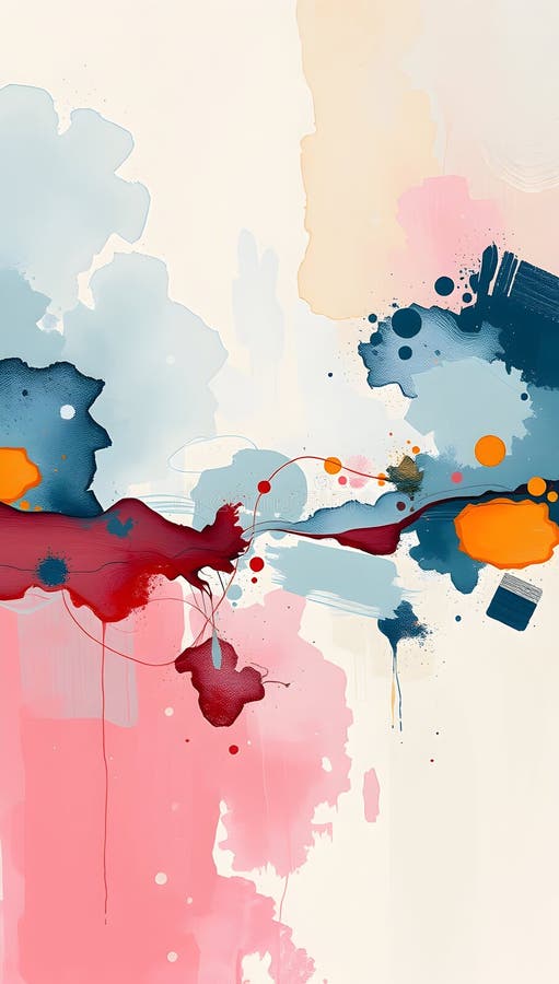 Abstract Emotional Mirage with Color Fields and Depth. Stock ...