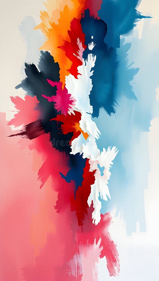 Abstract Emotional Mirage with Color Fields and Depth. Stock ...