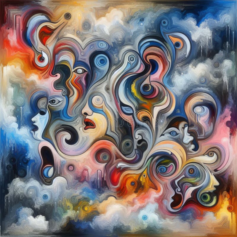 Abstract Emotions Use Different Textures and Colors To Represent Stock ...