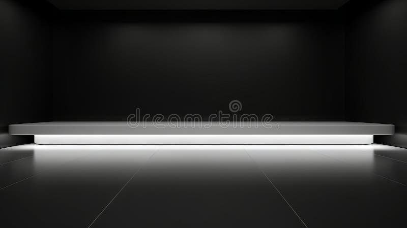 Abstract Empty Black Studio Room with Light Background AI Generated ...