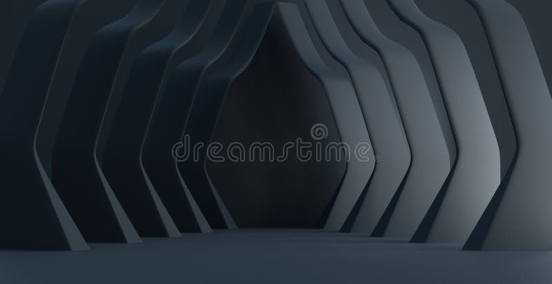Abstract Empty Dark Bakcground with Light Stock Illustration ...