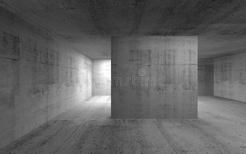 Empty Dark Abstract Concrete Room Interior Stock Photo - Image of ...