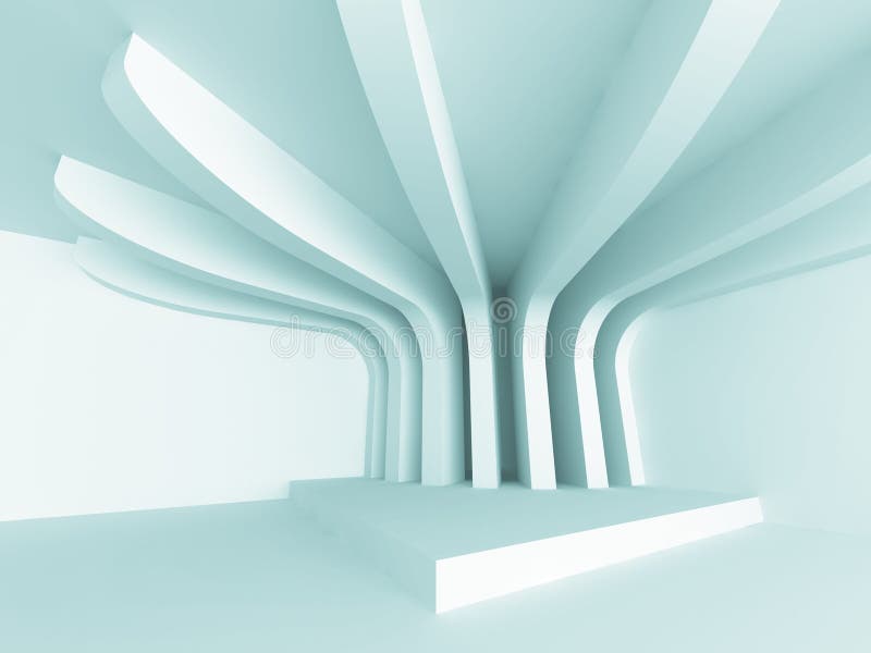 Abstract Empty Design Column Interior Background Stock Illustration ...