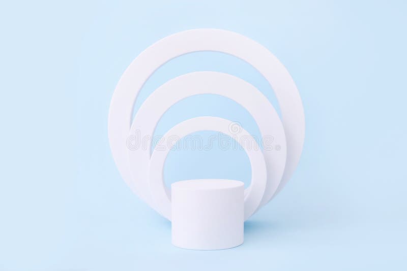 Abstract Empty Geometric Shape Podiums for Product Presentation on ...