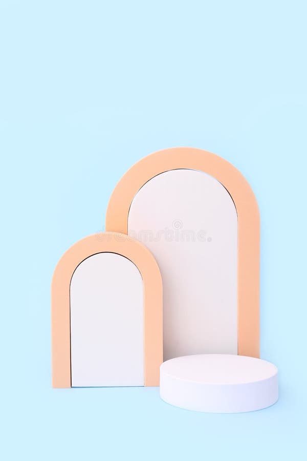 Abstract Empty Geometric Shape Podiums for Product Presentation on ...