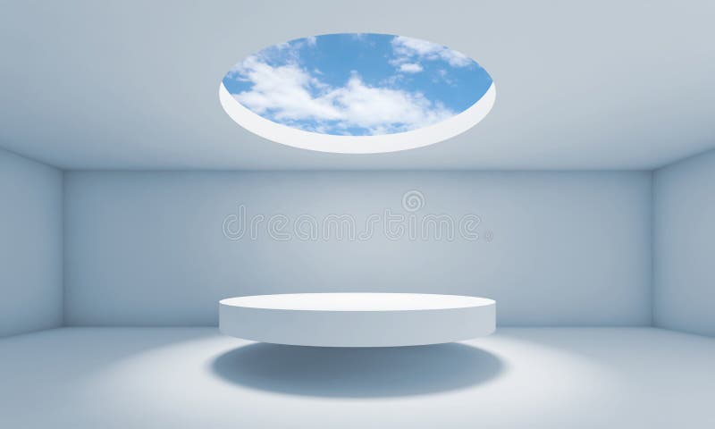 Abstract Empty Interior Background, Showroom 3 D Stock Illustration ...