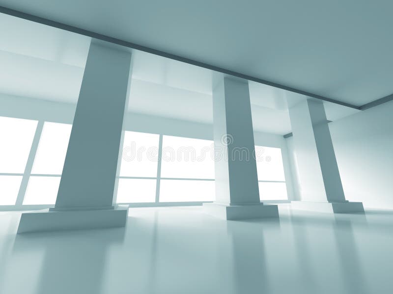 Abstract Empty Interior Modern Architecture Background Stock ...