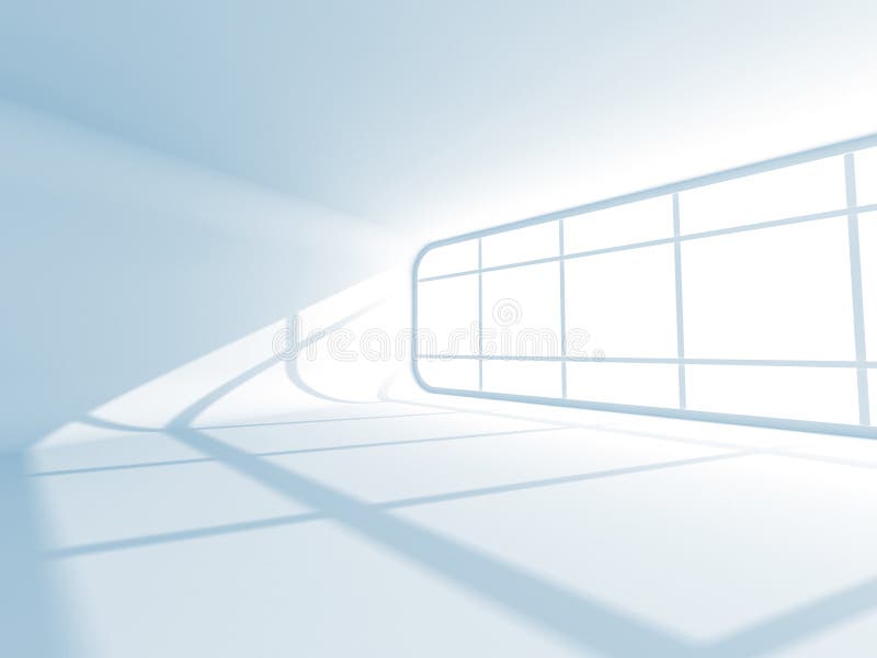 Abstract Empty Room Interior Background with Window Stock Illustration ...