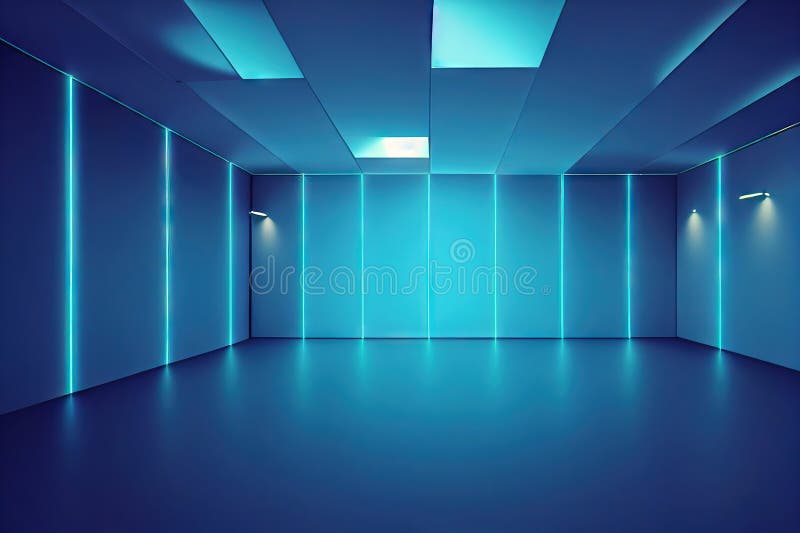 Abstract Empty Showroom Space with Lights Stock Image - Image of ...