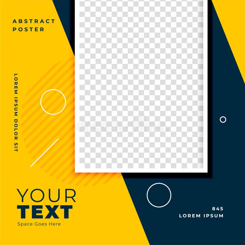 Abstract and Empty Social Media Frame Flyer for Business Promotion ...