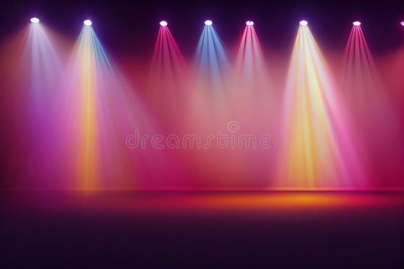 Empty Stage with a Classic Theater Backdrop Stock Photo - Image of ...