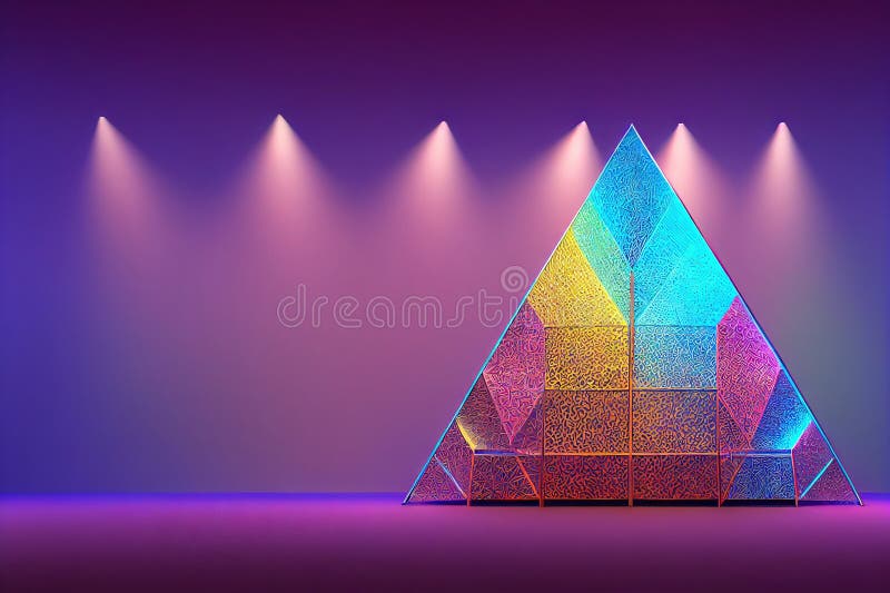 Empty Stage with Colorful Stage Lighting Stock Illustration ...