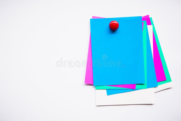 Abstract Empty Sticky Note with Magnet on White Board. Valentine ...
