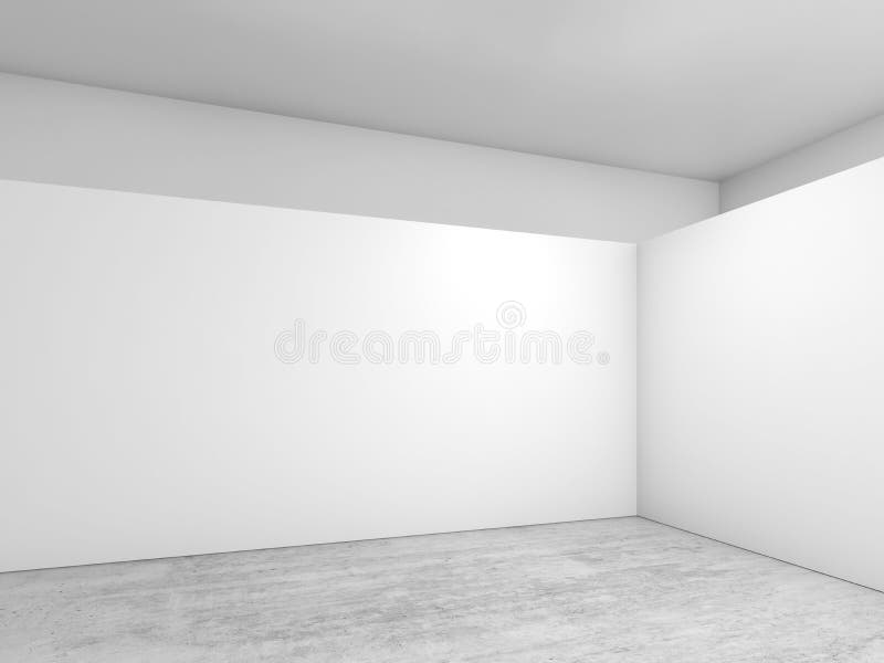 Abstract Empty White Interior, 3d Corner Stock Illustration ...
