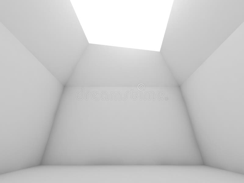 Abstract Empty White Interior 3d Stock Illustration - Illustration of ...