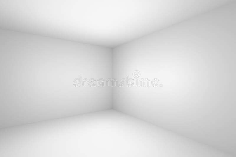 Corner of Abstract White Empty Room Closeup Stock Illustration ...