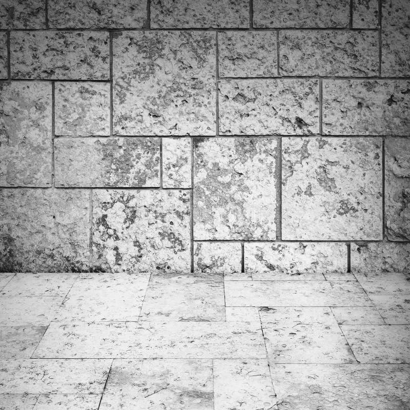 Abstract Empty White Room Interior with Stone Tiling Stock Photo ...