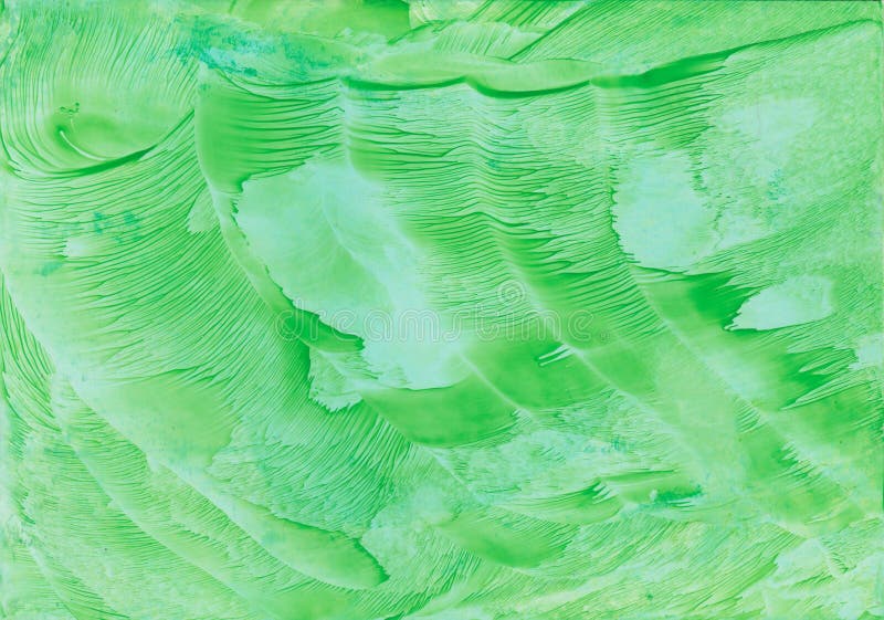 Abstract Encaustic Painting with Texture Effect in Green Stock ...