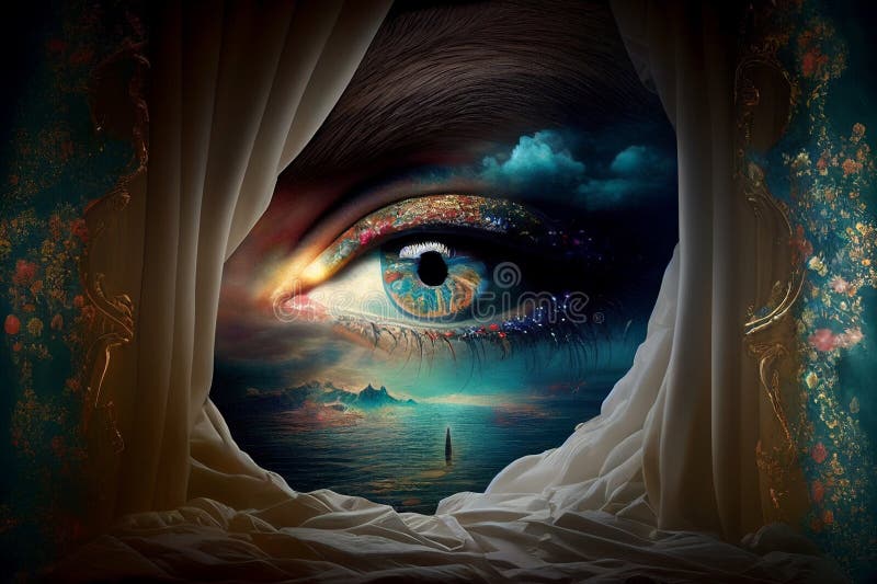 Abstract Endless Imagination while Sleeping with Generative AI Stock ...