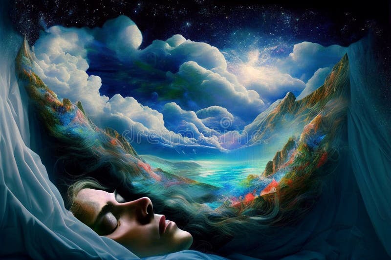 Abstract Endless Imagination while Sleeping with Generative AI Stock ...