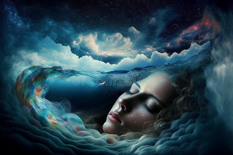 Abstract Endless Imagination while Sleeping with Generative AI Stock ...