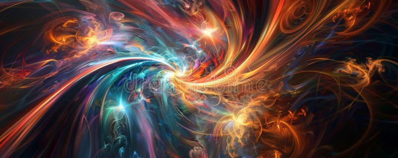 An Abstract Energy Background Showcasing Swirling Vortexes of Light and ...