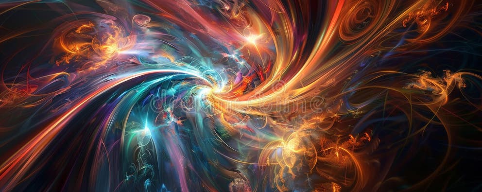 An Abstract Energy Background Showcasing Swirling Vortexes of Light and ...