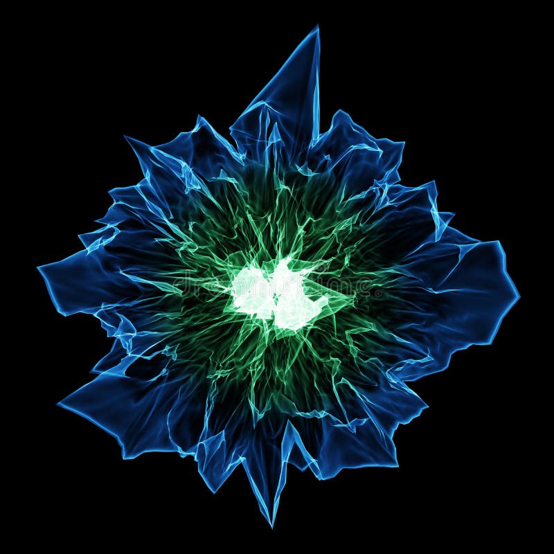 Abstract Energy Ball Shock Wave 3d Rendering Illustration Colorful ...