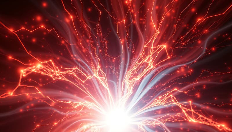 Abstract Energy Burst with Bright Light Rays, Stock Photo, Generative ...