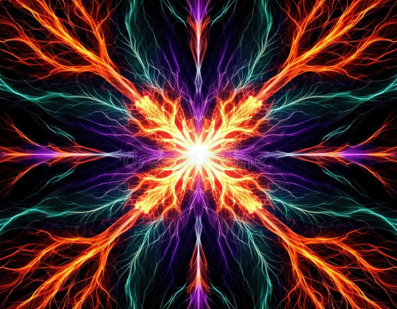 Abstract Energy Explosion Mimicking a Neural Synaptic Reaction. Stock ...