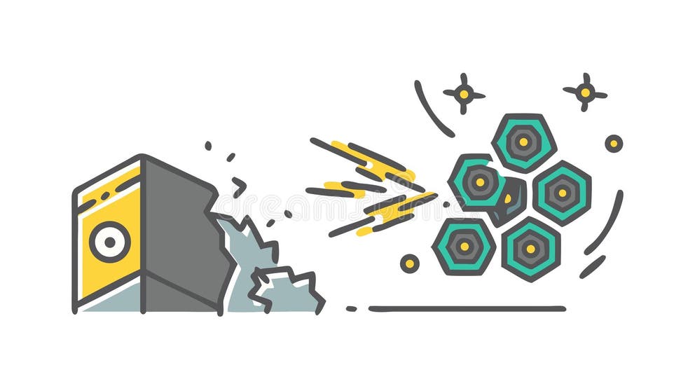 Abstract Energy Explosion. Quantum Power Breakthrough. Vector Design ...