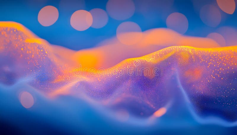 Abstract Energy Field, Digital Waveforms, Vibrant Colors, Blurred Bokeh ...